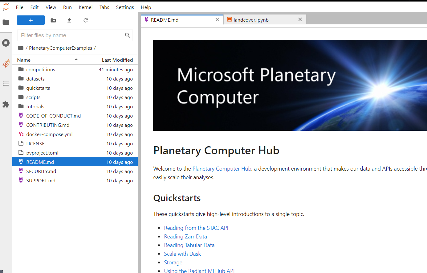 Microsoft Planetary Computer | 地信遥感数据汇